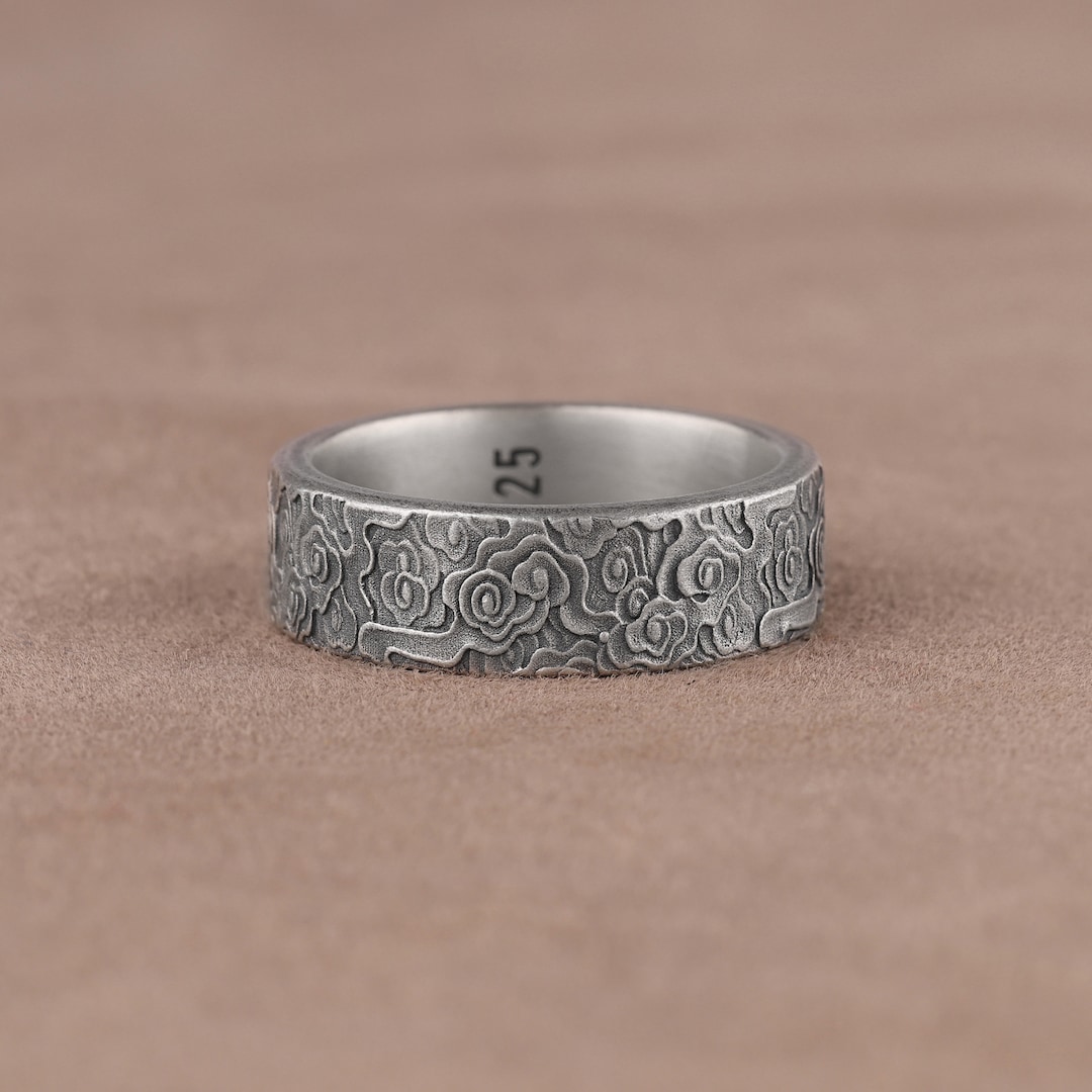 Elegant Cloud Ring, Wedding Band Ring, Sterling Silver, Minimalist Ring, Unique Jewelry ...