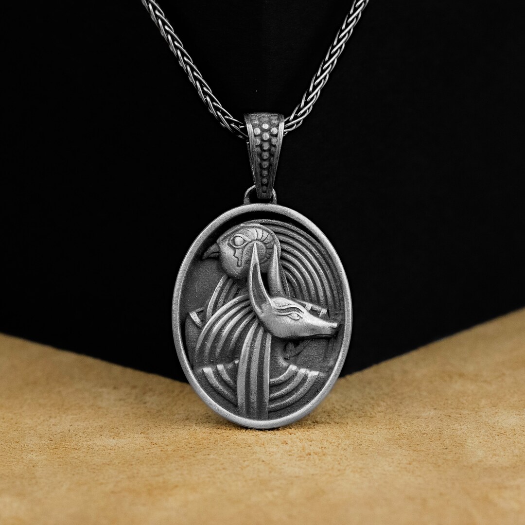 Anubis Pendant, Egyptian Anubis Silver Men Necklace, Egyptian Mythology ...