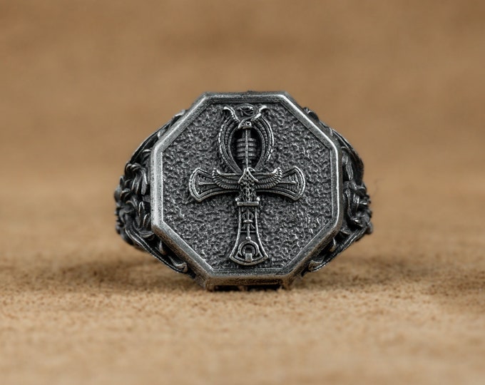 Ankh Walking Stick Made With Purple Stained Oak Wood and Resin With ...