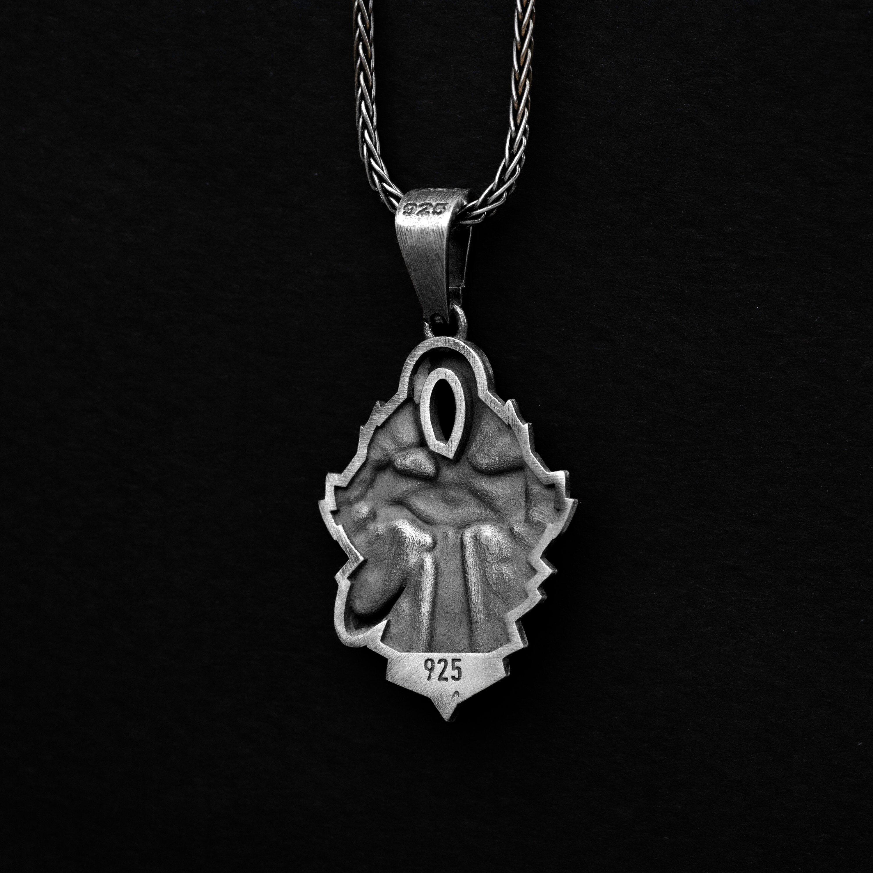 Horus Eye Pendant, Horus Eye Ankh Cross Silver Men Necklace, Egyptian ...