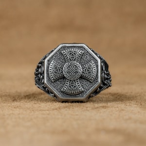 Infinity Trinity Silver Men Ring, Viking Trinity and Infinity Knot ...