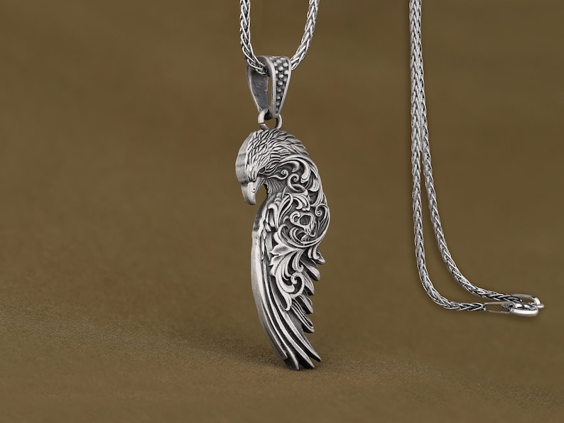 Uniquely Designed Hawk Pendant in Sterling Silver 925 - Etsy
