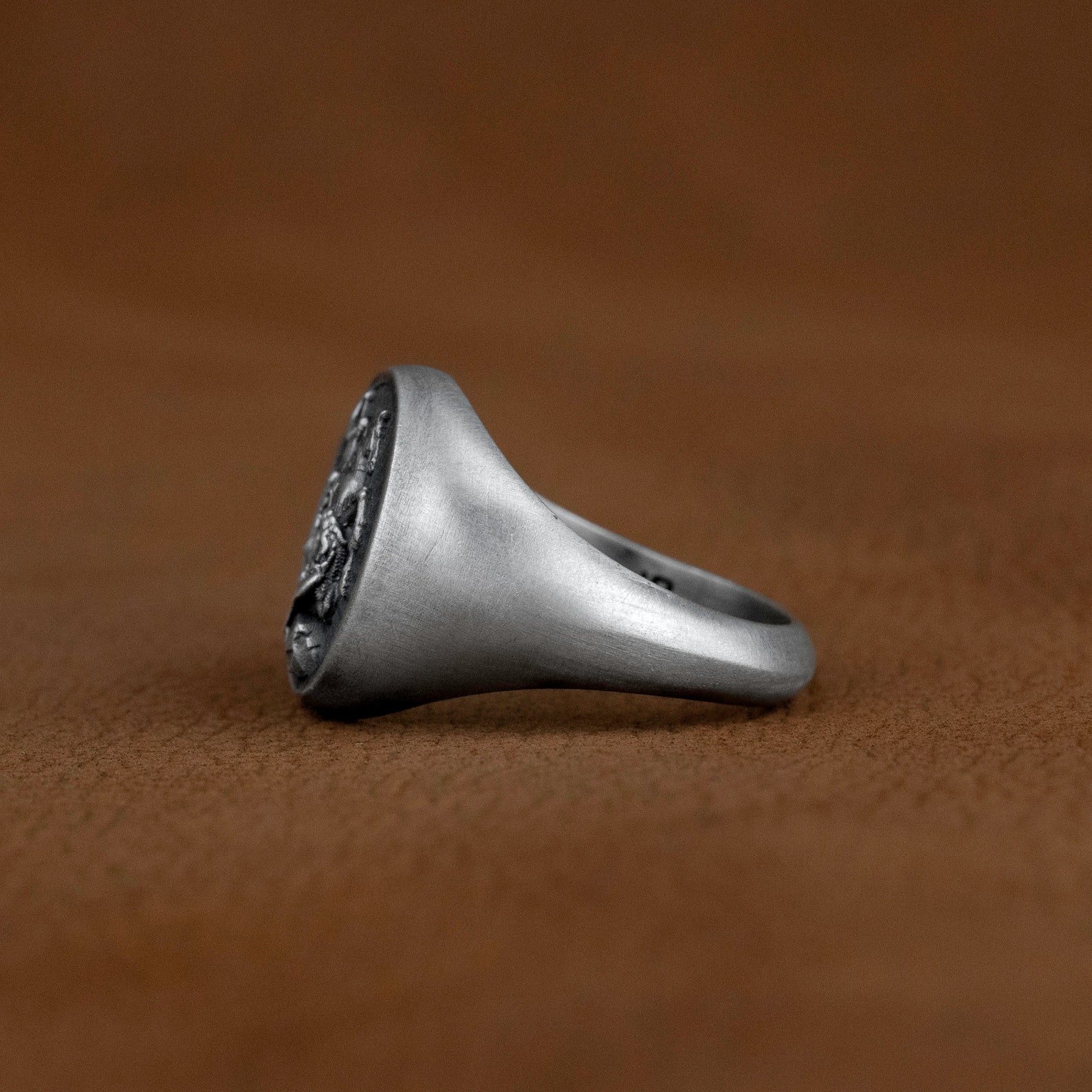 Saint George Silver Men Ring, Silver St George of Lydda Faith Ring ...