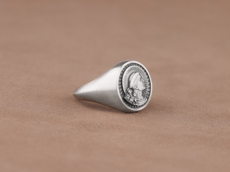 St Anthony of Padua and White Lilies Signet Ring Handmade 925 - Etsy