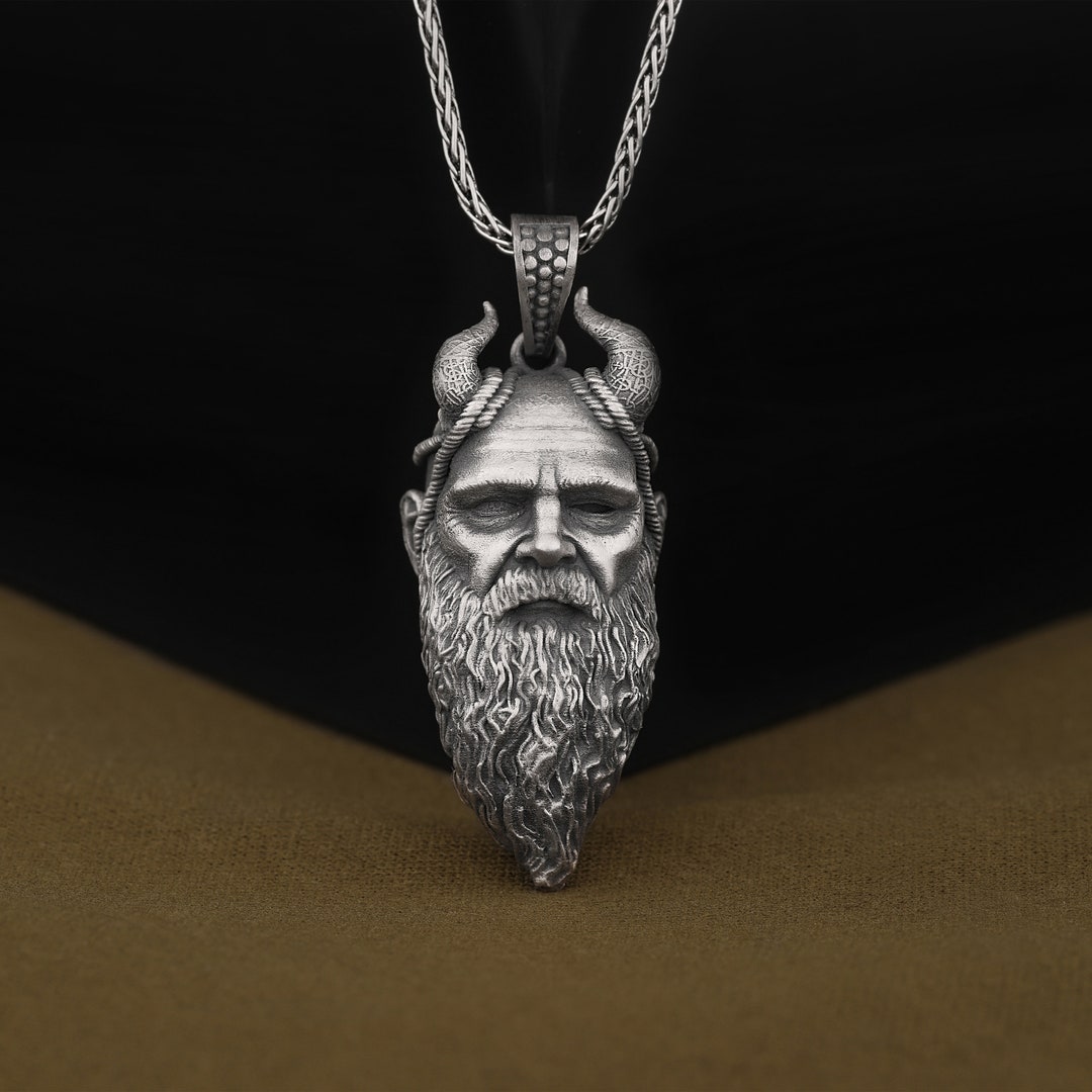 Mimir the Celtic Fea God of War Pendant, Realistic 3D Mimir Head ...