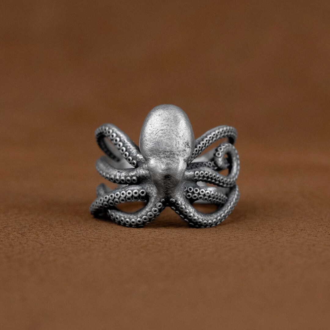 Avant Garde Style Octopus Wrapping Ring, Kraken Statement Ring ...