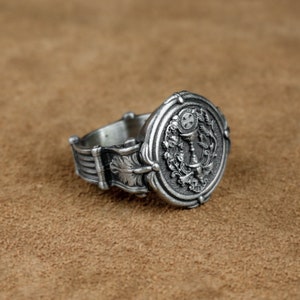 Eucharist Holy Communion Silver Men Ring, Unique Design Christan Ring ...