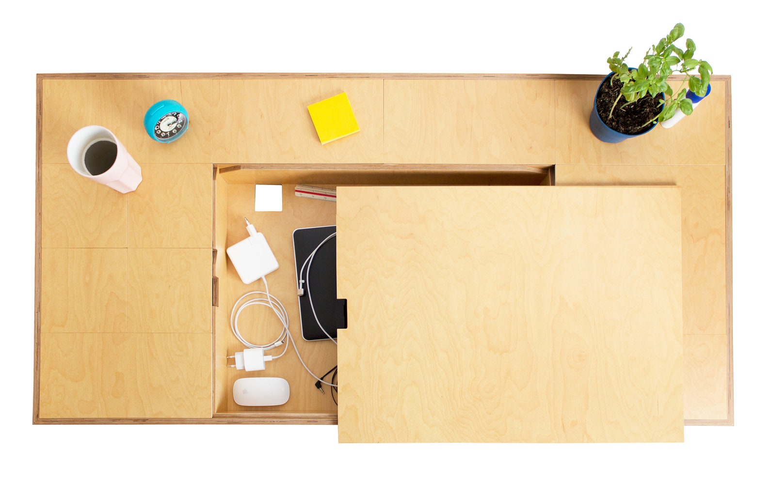 Tidy Desk - Desk With Folding Compartments Around the Work Surface - Etsy