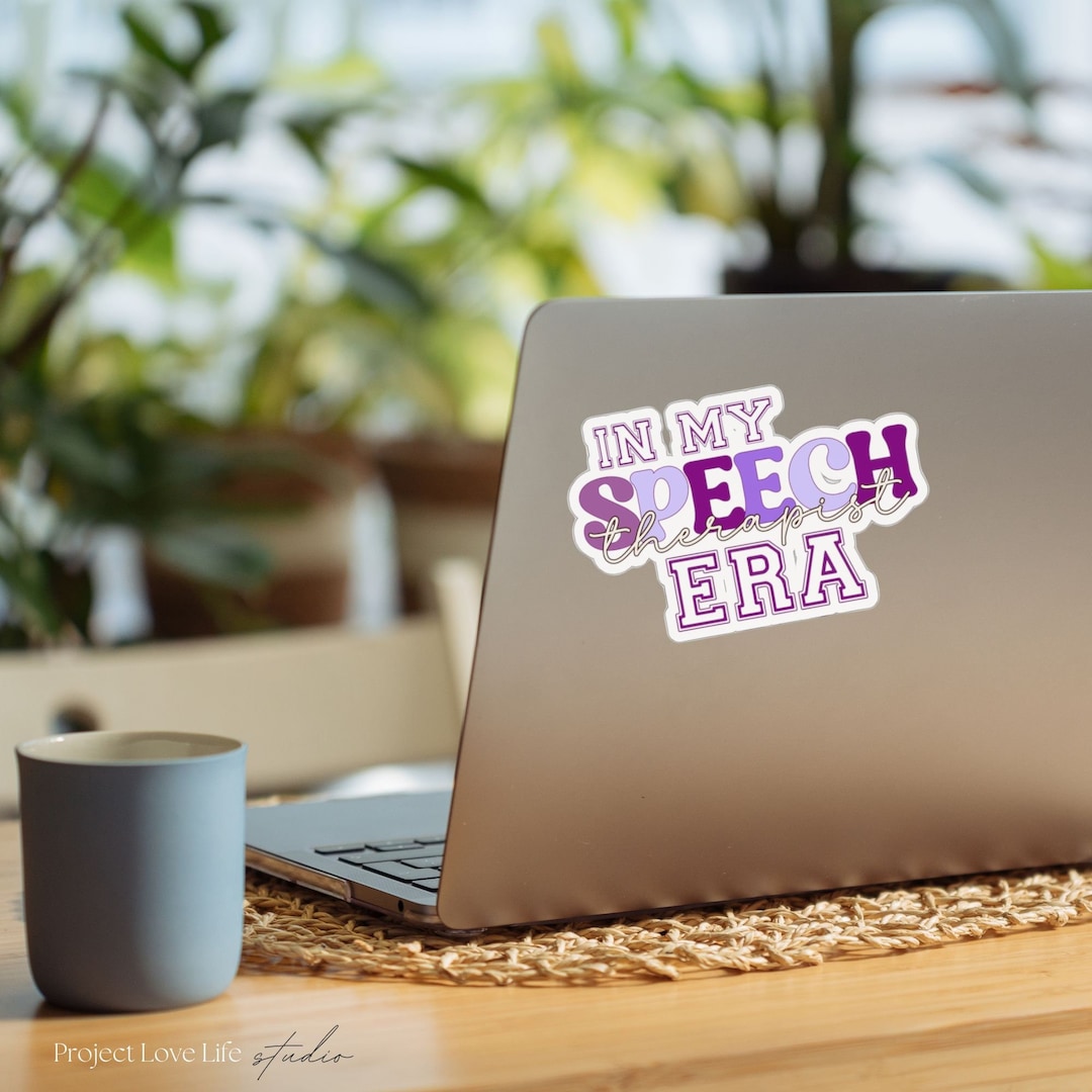Purple SLP Sticker Cute Speech Pathologist Thank You Gift Idea Speech ...