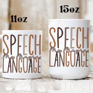 Speech Therapy Travel Mug Custom SLP Gift for Speech Language ...