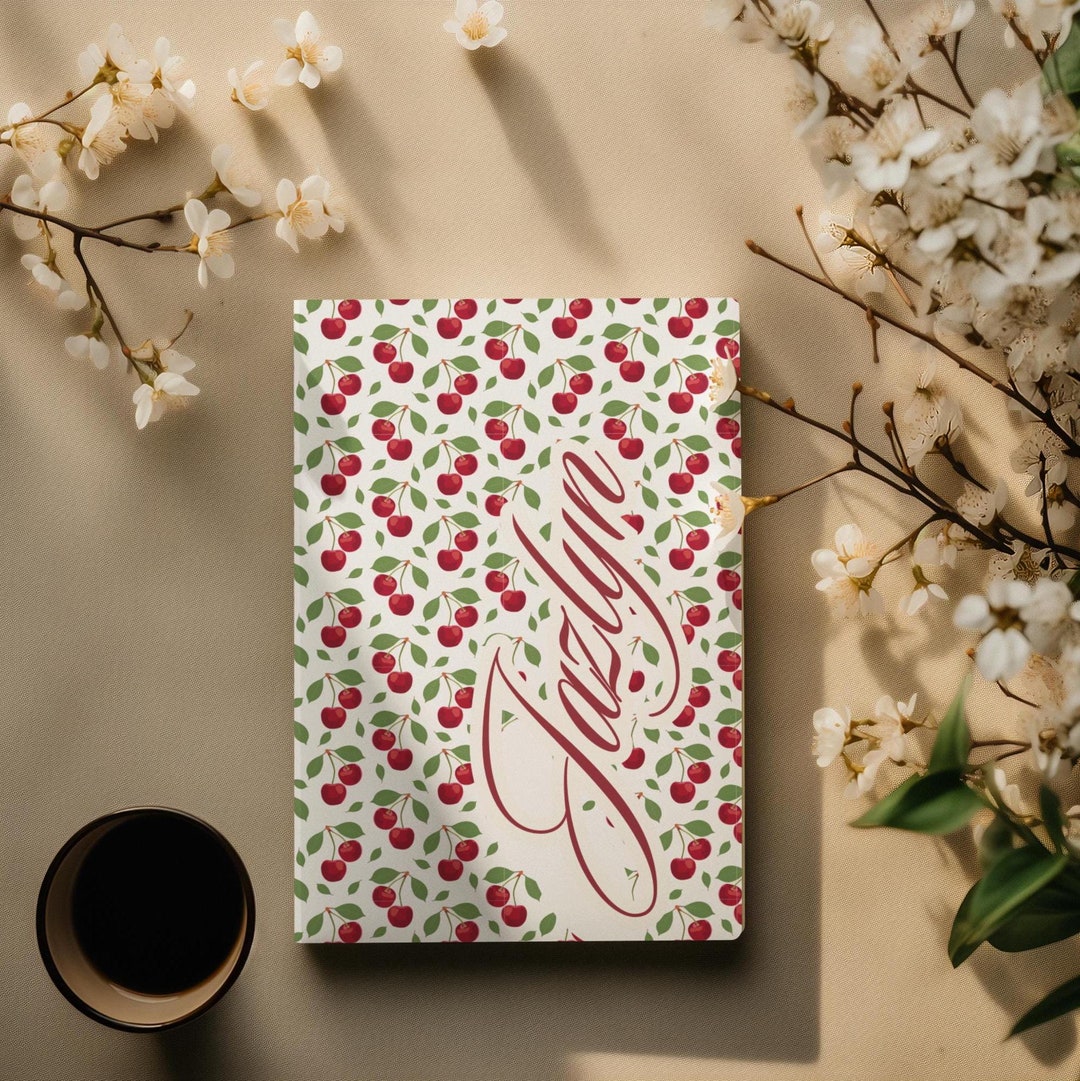 Coquette Cherry Notebook Personalized Writing Journal Hard Cover ...