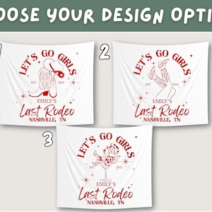 Last Rodeo Bachelorette Party Banner, Let’s Go Girls Photo Backdrop for ...