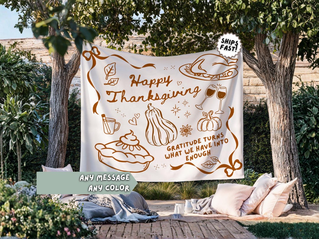 Custom Thanksgiving Party Banner, Thanksgiving Dinner Welcome Sign ...