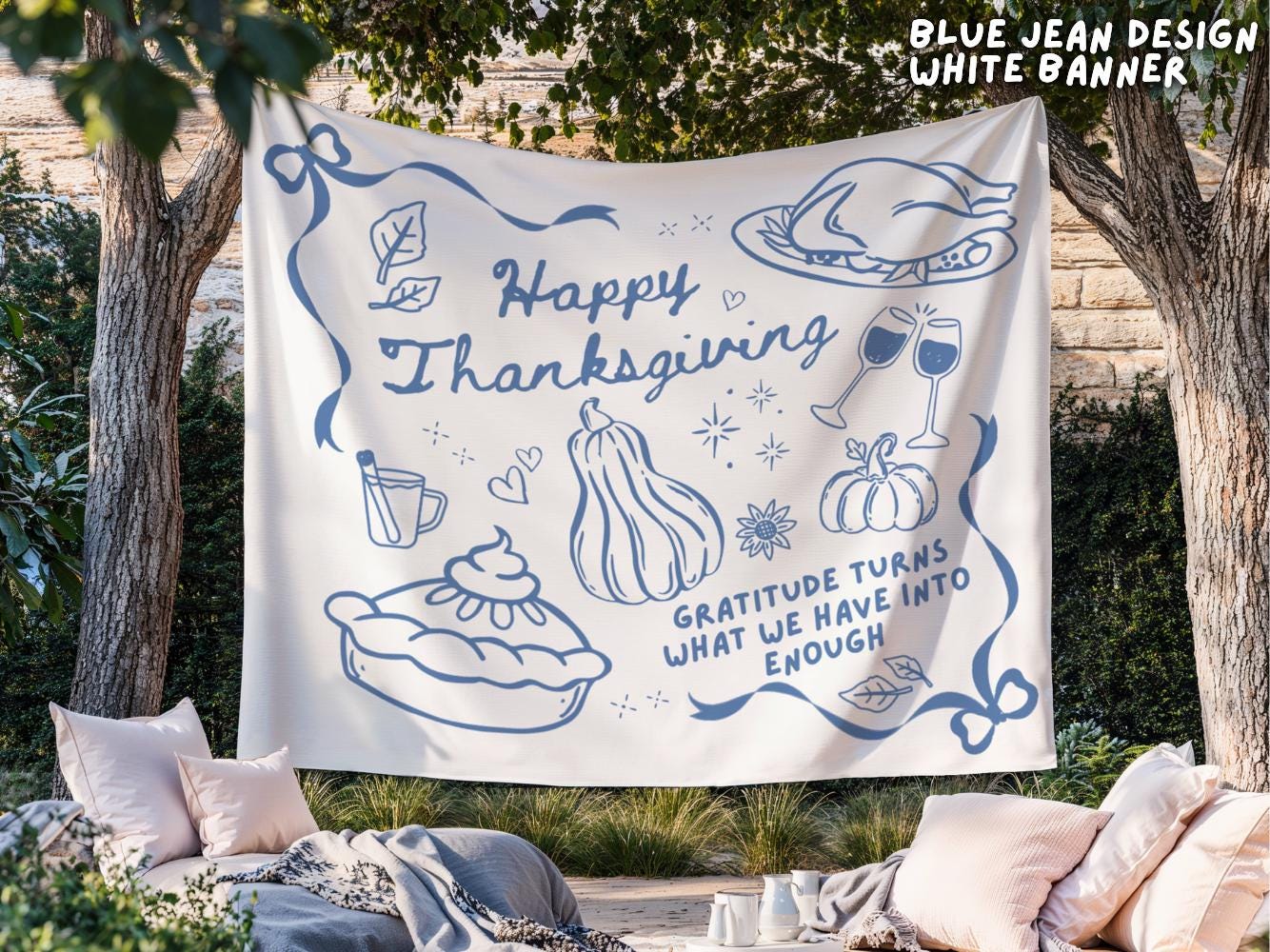 Custom Thanksgiving Party Banner, Thanksgiving Dinner Welcome Sign ...