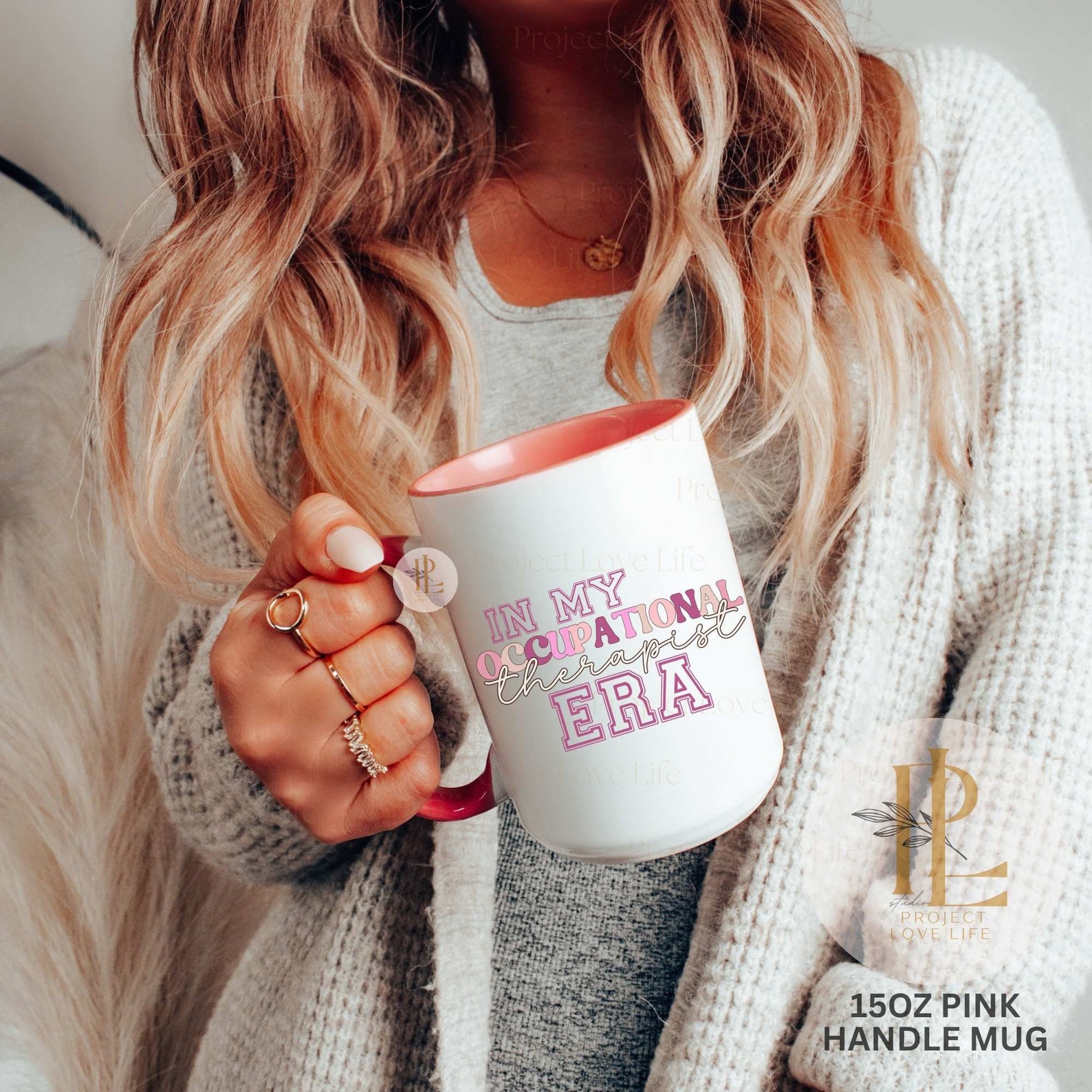 Cute OT Mug Pink Occupational Therapist Coffee Mug in My Therapist Era ...