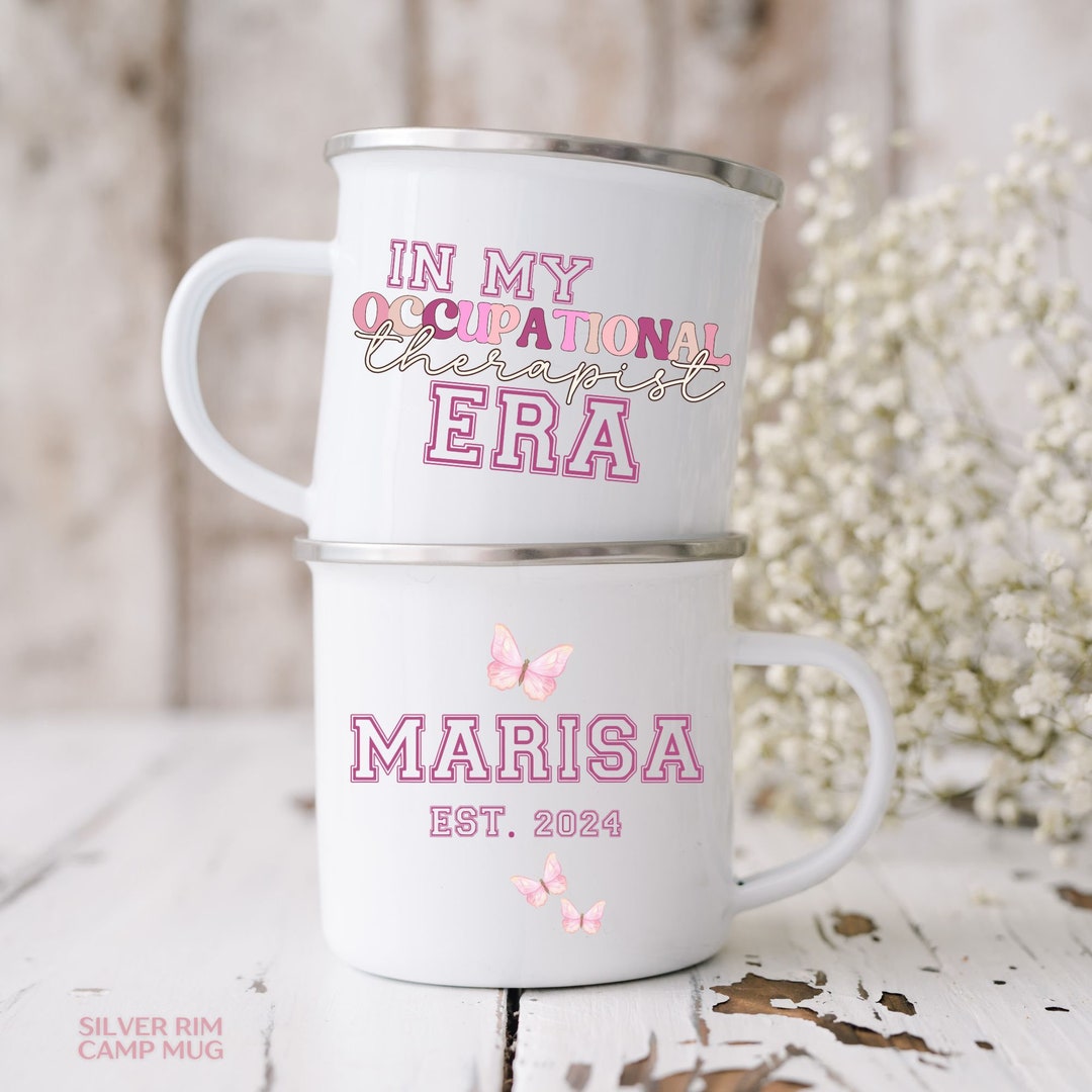 Cute OT Mug Pink Occupational Therapist Coffee Mug in My Therapist Era ...