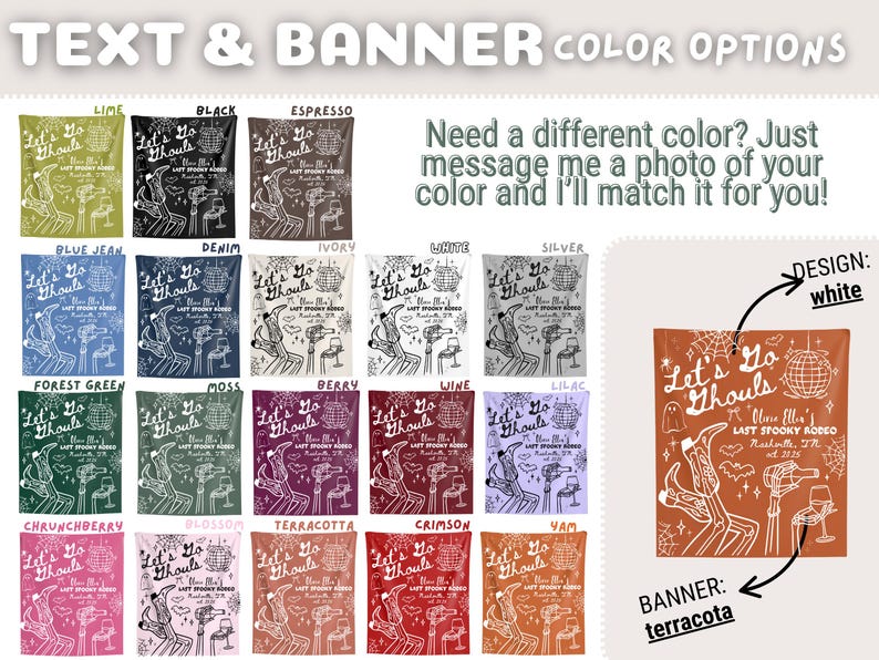 Let’s Go Ghouls Banner for Halloween Bachelorette Backdrop Skeleton ...