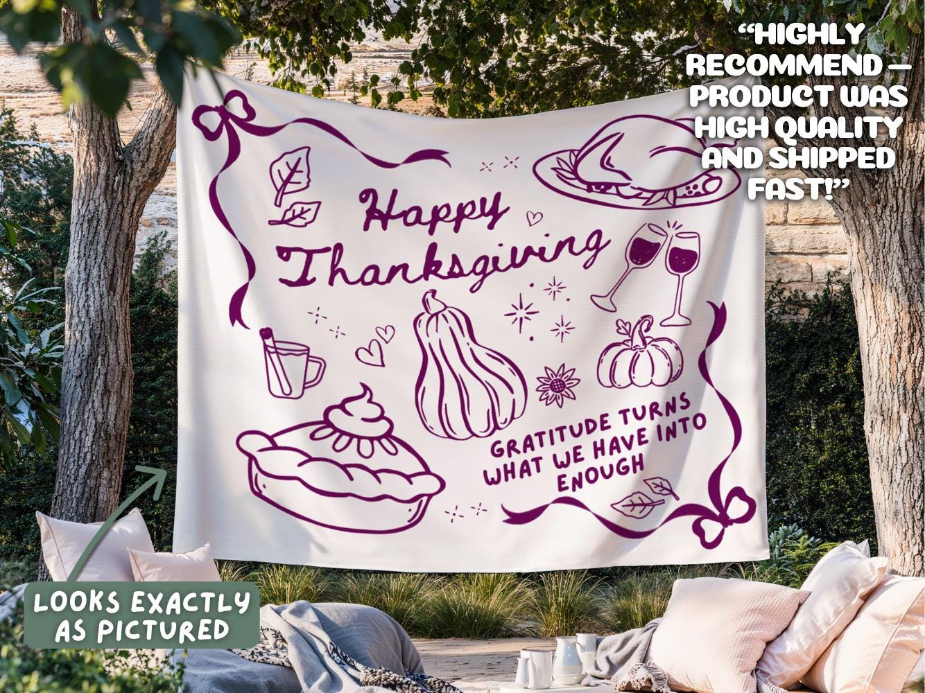 Custom Thanksgiving Party Banner, Thanksgiving Dinner Welcome Sign ...
