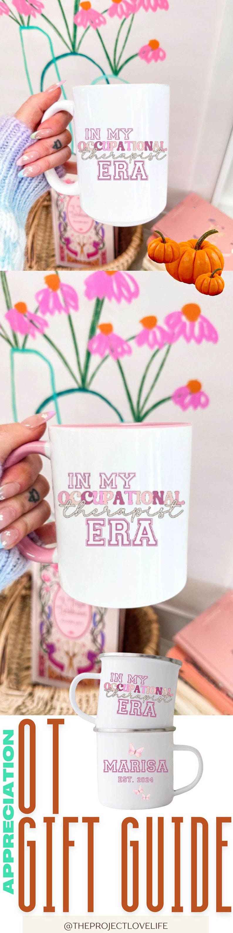 Cute OT Mug Pink Occupational Therapist Coffee Mug in My Therapist Era ...