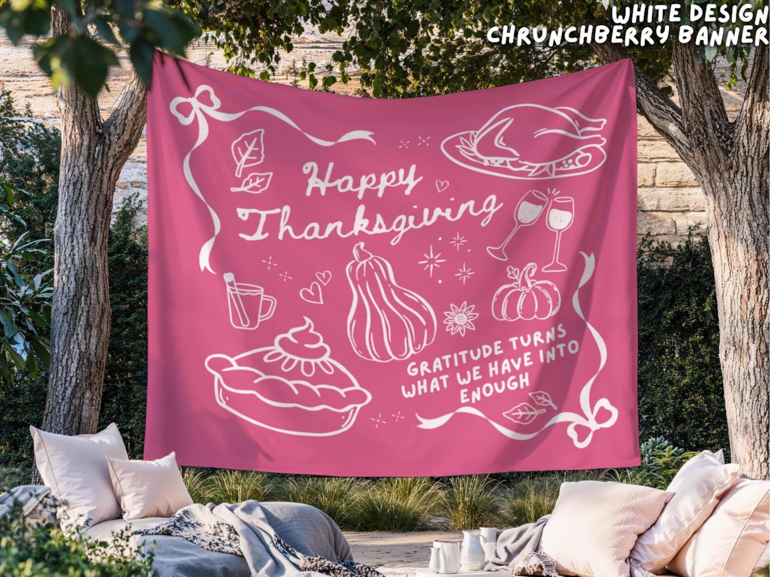 Custom Thanksgiving Party Banner, Thanksgiving Dinner Welcome Sign ...