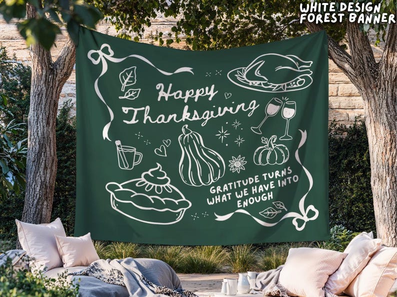 Custom Thanksgiving Party Banner, Thanksgiving Dinner Welcome Sign ...