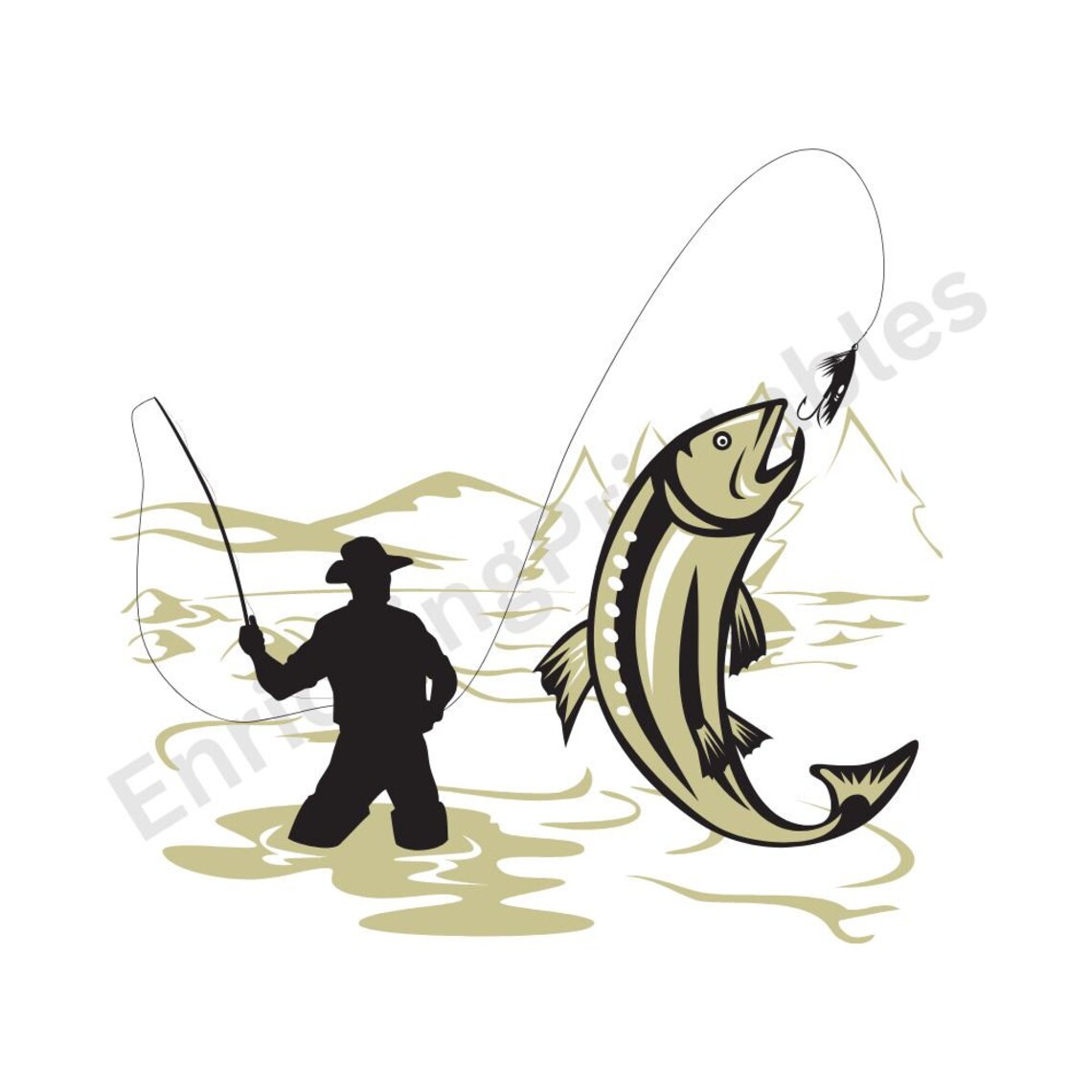Fly Fishing Svg, Fly Fishing, Fishing Svg, Fishing Png, Svg Fishing ...