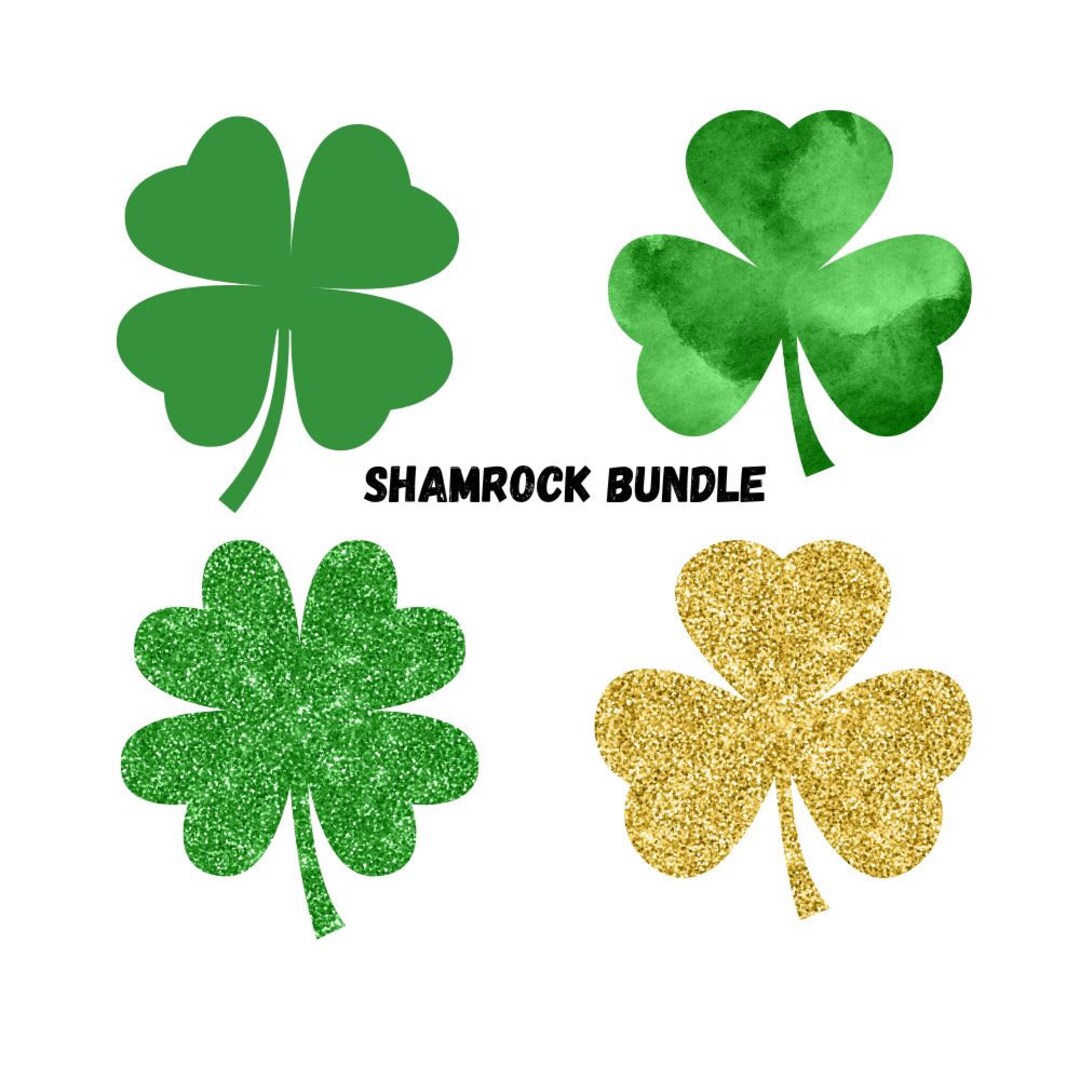 Shamrock SVG, Shamrock PNG, Includes 4 Svg Files and 4 Png Files. No ...