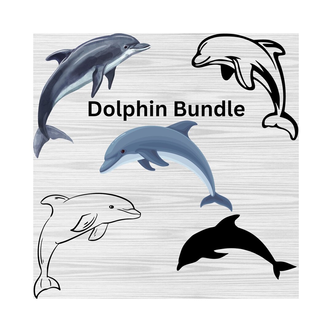 Dolphin Svg, Dolphin Svg Files, Dolphin Bundle, Dolphin Png, Dolphins ...