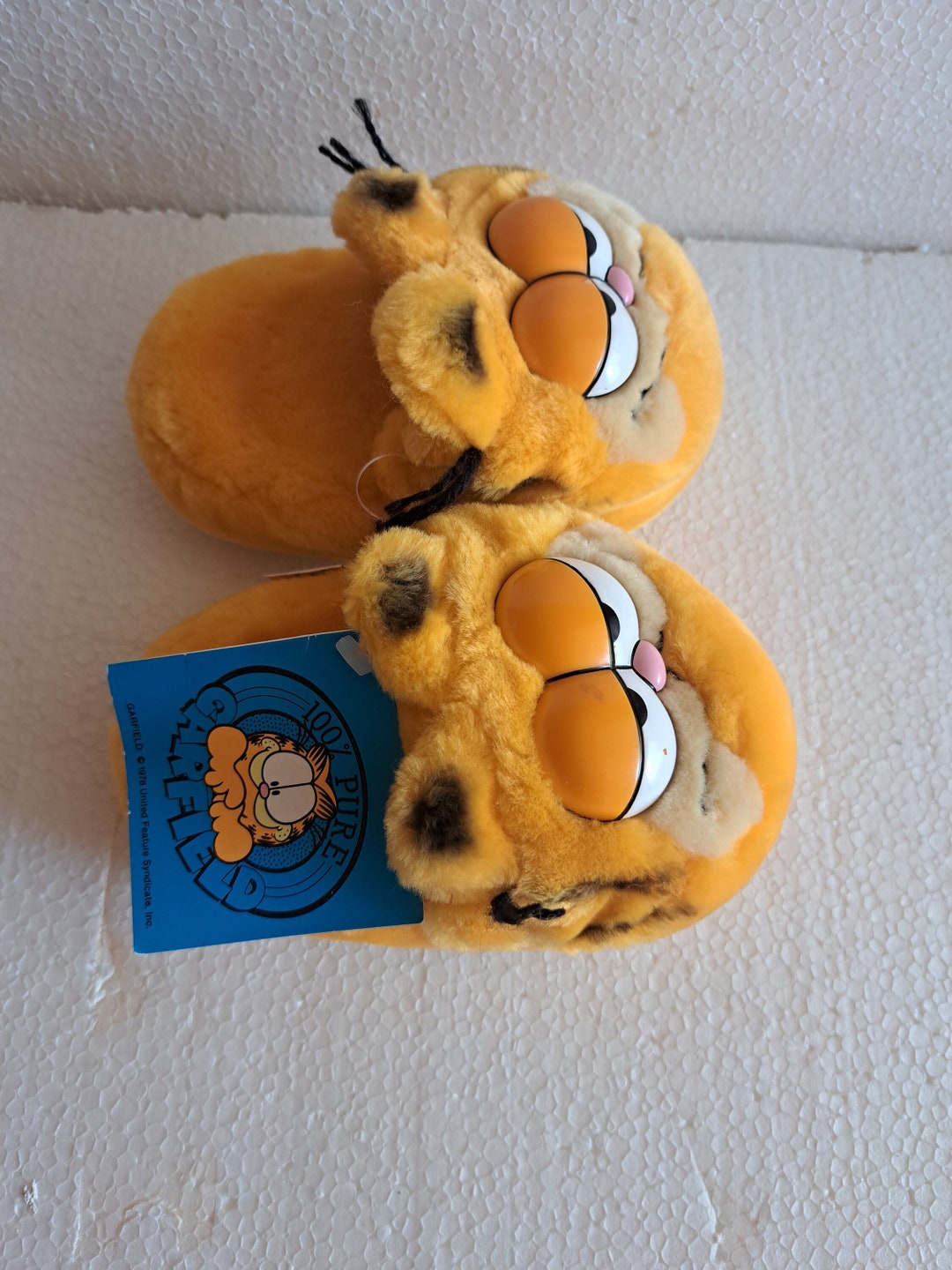 Vintage 80's Dakin Garfield Slippers. New With Tags. Small Size - Etsy