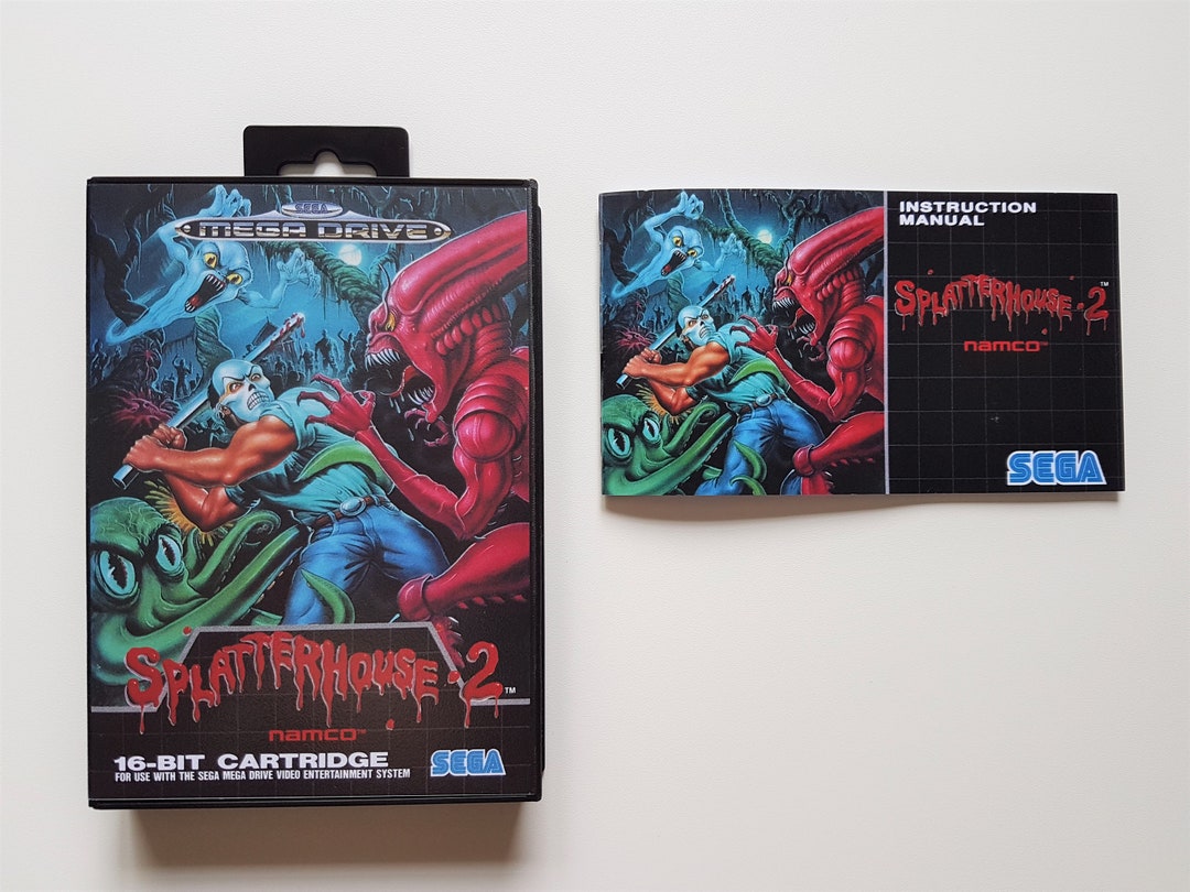 Splatterhouse 2 Megadrive Box/cover/manual - PAL Version - (repro) - Etsy