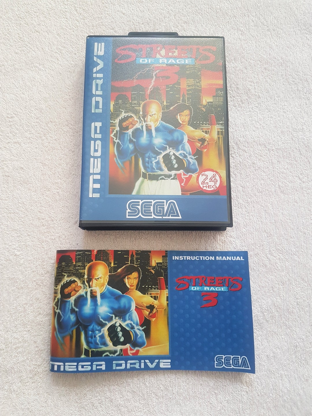 Box/cover/manual Streets of Rage 3 Megadrive PAL Version repro - Etsy UK