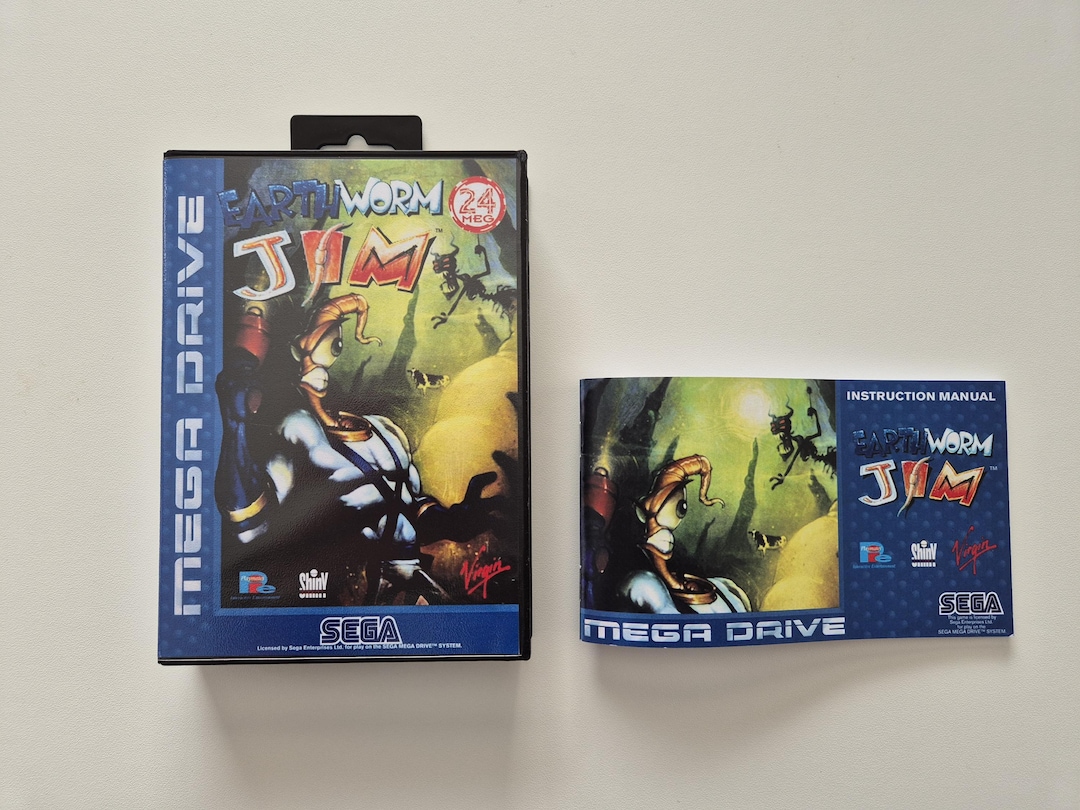 Earthworm Jim Box/jacket/instructions - PAL Version - (repro) - Etsy