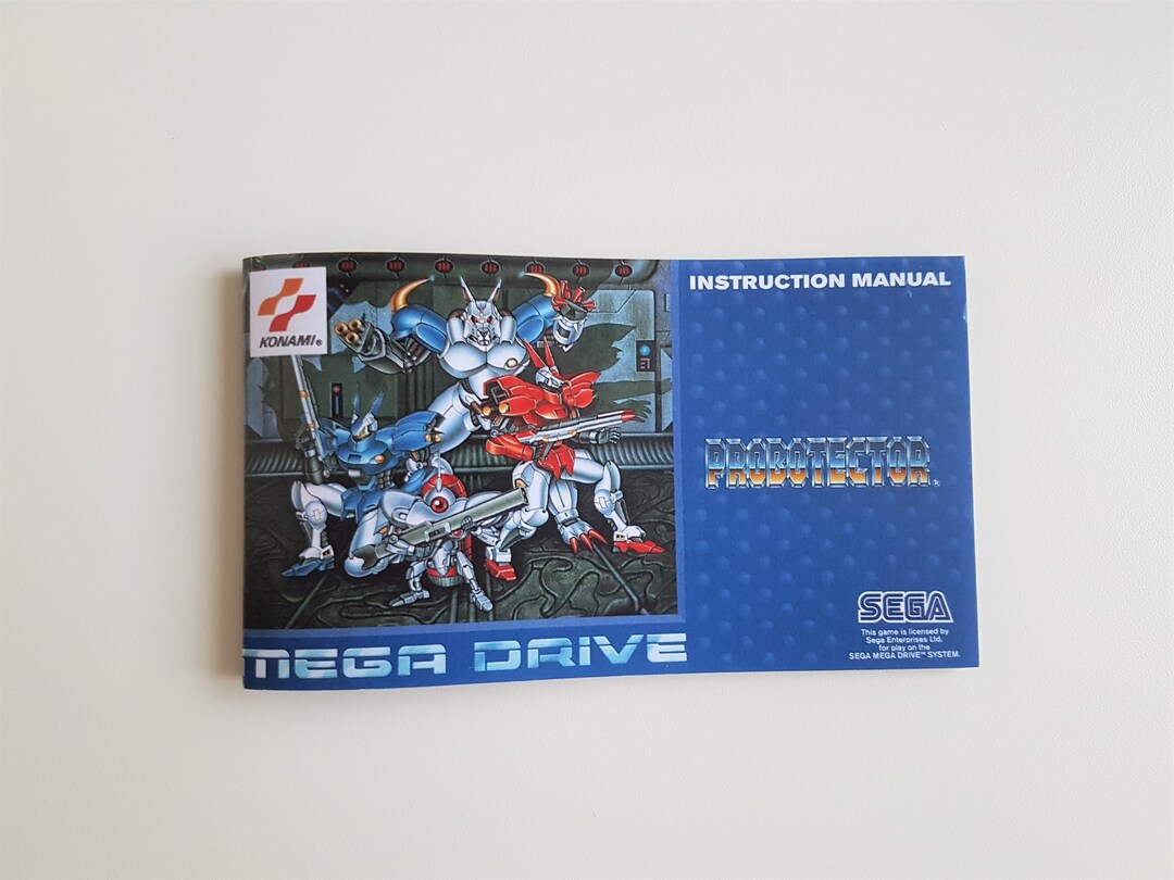 Instructions Probotector Megadrive - PAL Version - (repro) - Etsy