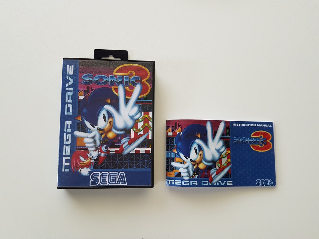 Sonic 3 Megadrive Box/cover/manual - PAL Version - (repro) - Etsy