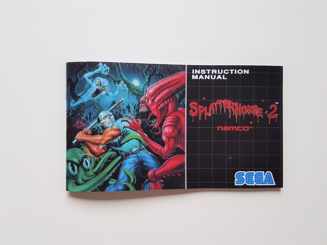 Instructions Splatterhouse 2 Megadrive PAL Version repro - Etsy