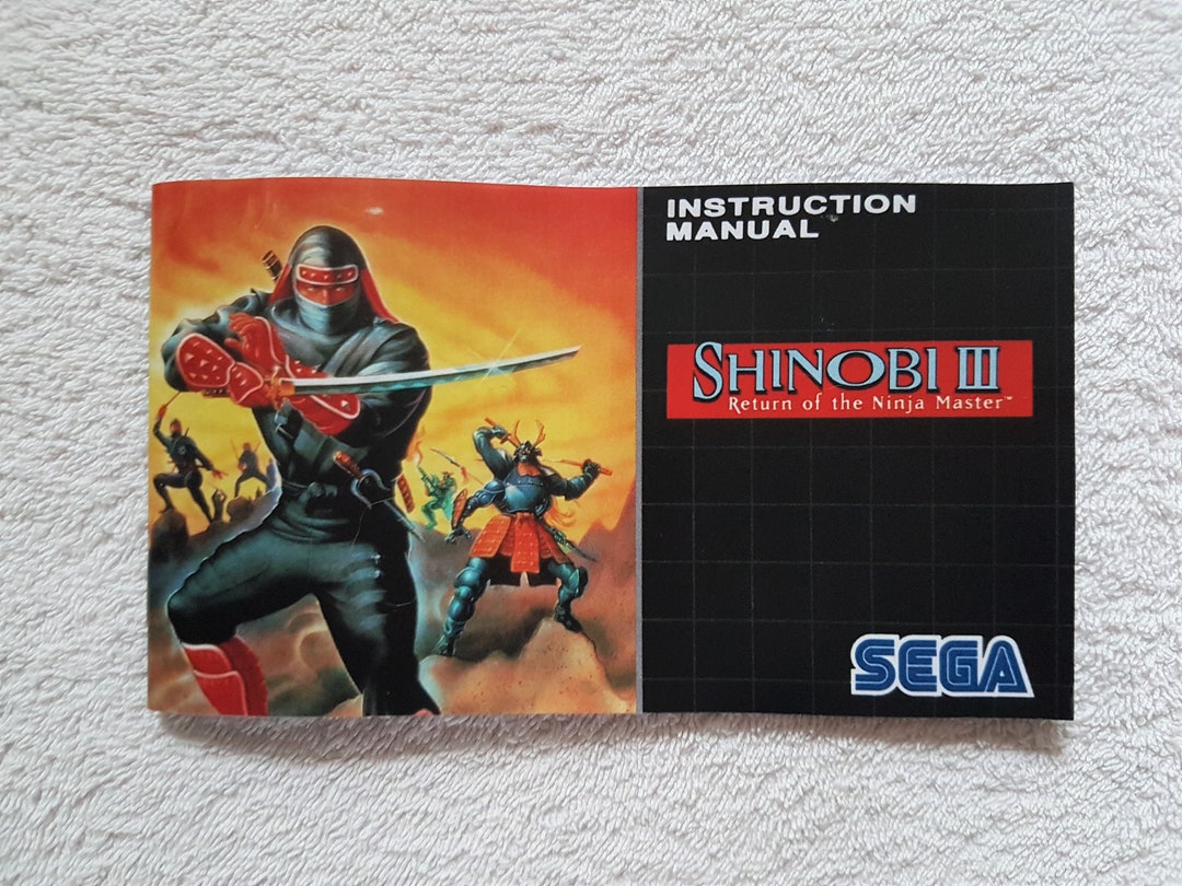 Shinobi 3 Megadrive Manual PAL Version repro - Etsy