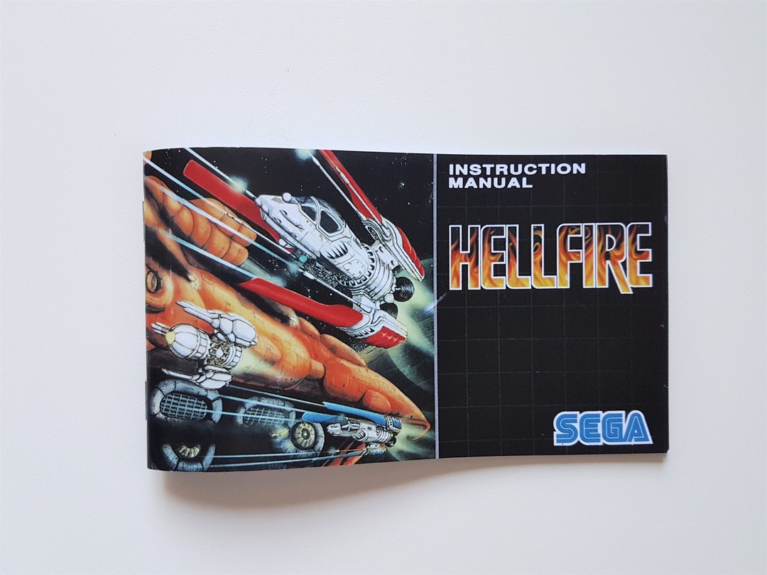 Manual Hellfire Megadrive PAL Version repro - Etsy