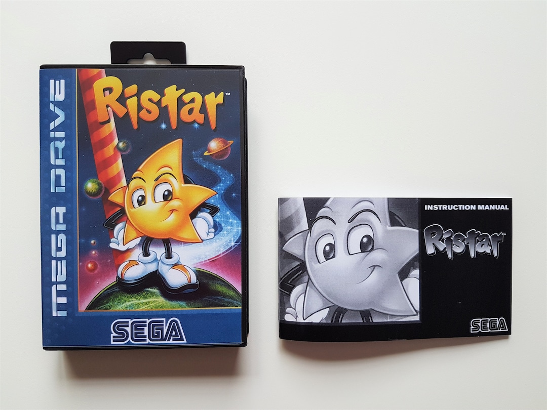 Box/cover/manual Ristar Megadrive PAL Version repro - Etsy