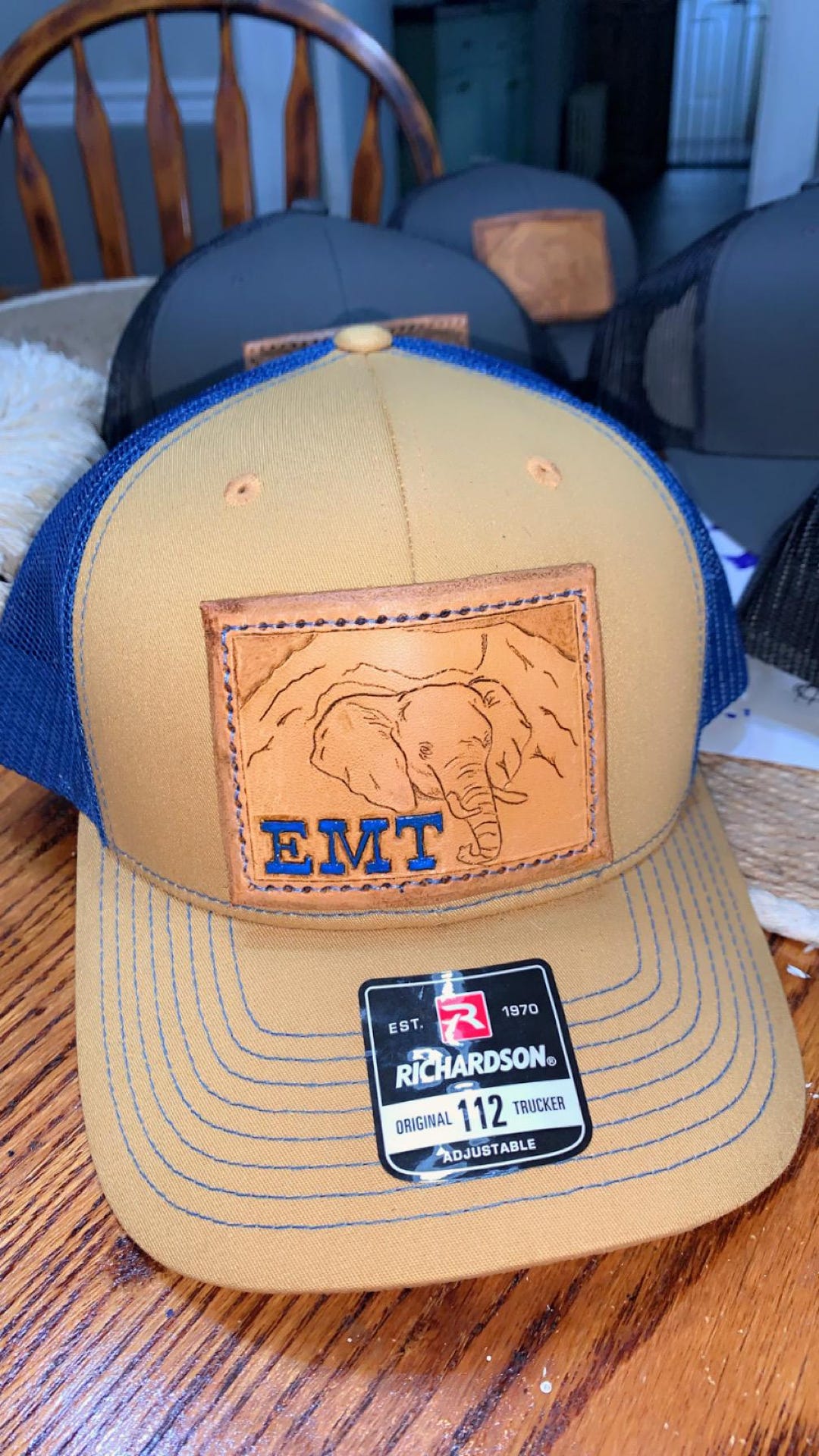Tooled Leather Patch Hats - Etsy