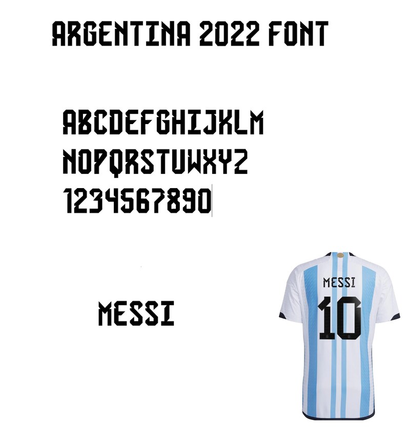 Lionel Messi SVG, PNG JPG File Argentina Font Ttf , Silhouette Cameo ...