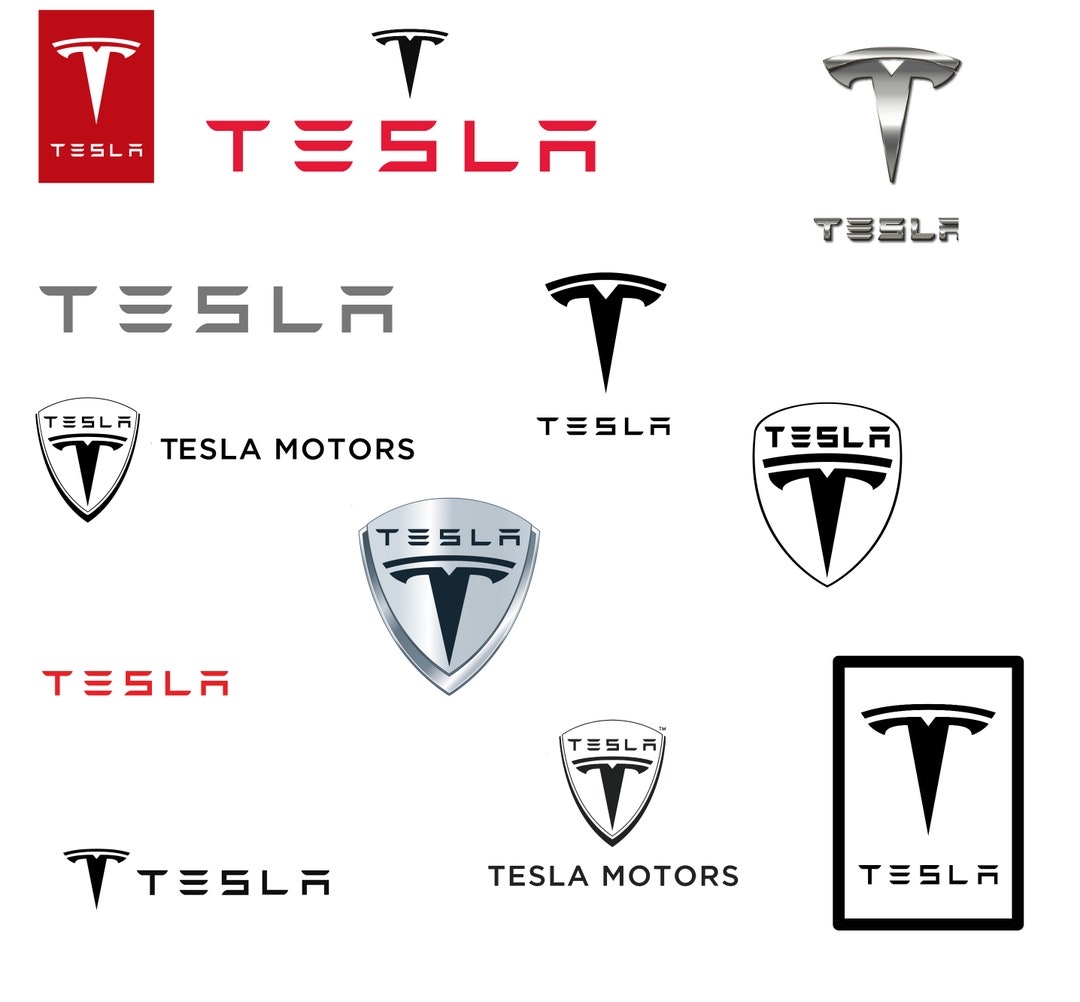 12 X Tesla Transparent PNG Logo Files Tesla Font TTF File, Tesla ...
