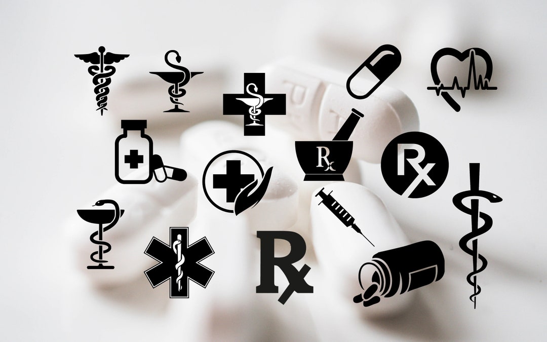 14 X Pharmacy Medical Symbols SVG PNG JPG , Nursing Symbol, Pharmacy ...