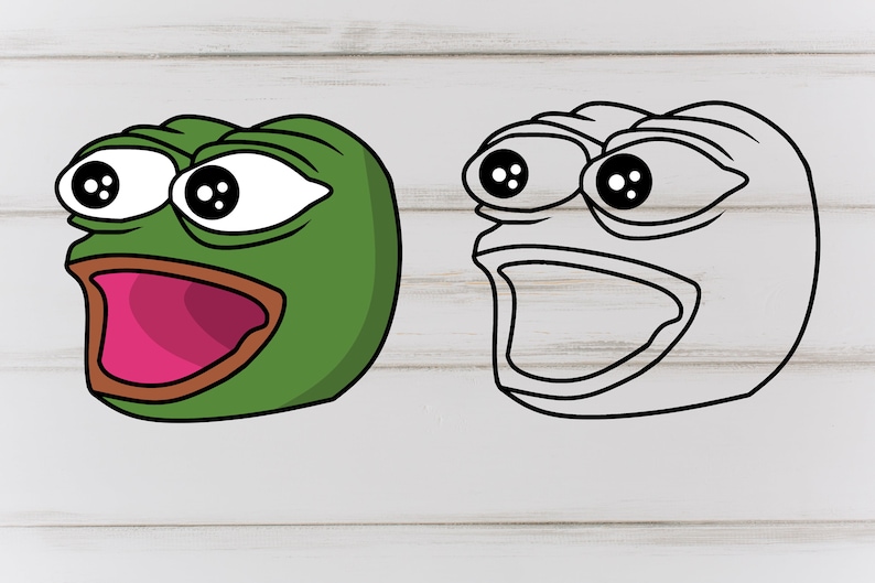 Pepe Frog meme PNG SVG archivo, para imprimir, Poggers, Happy Pepe ...
