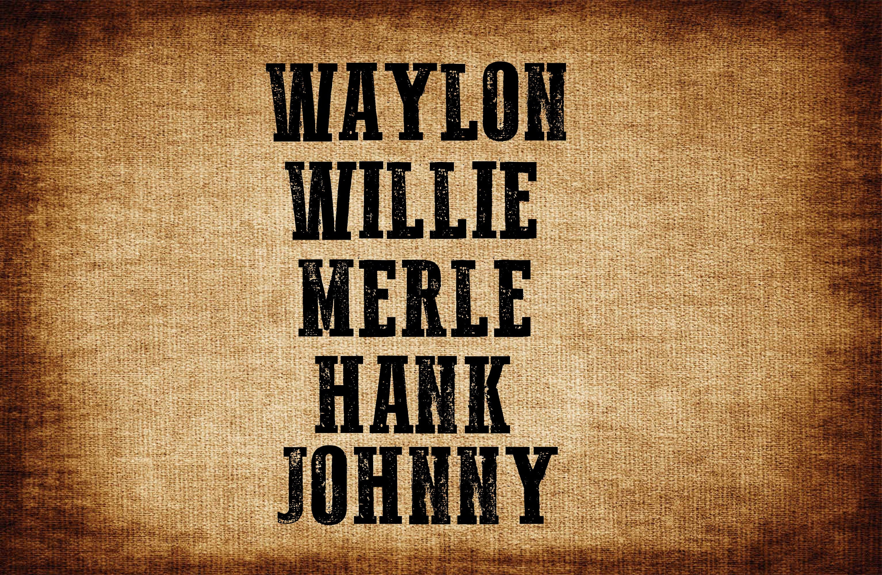 Waylon Jennings Willie Nelson Merle Haggard Johnny Cash Hank - Etsy