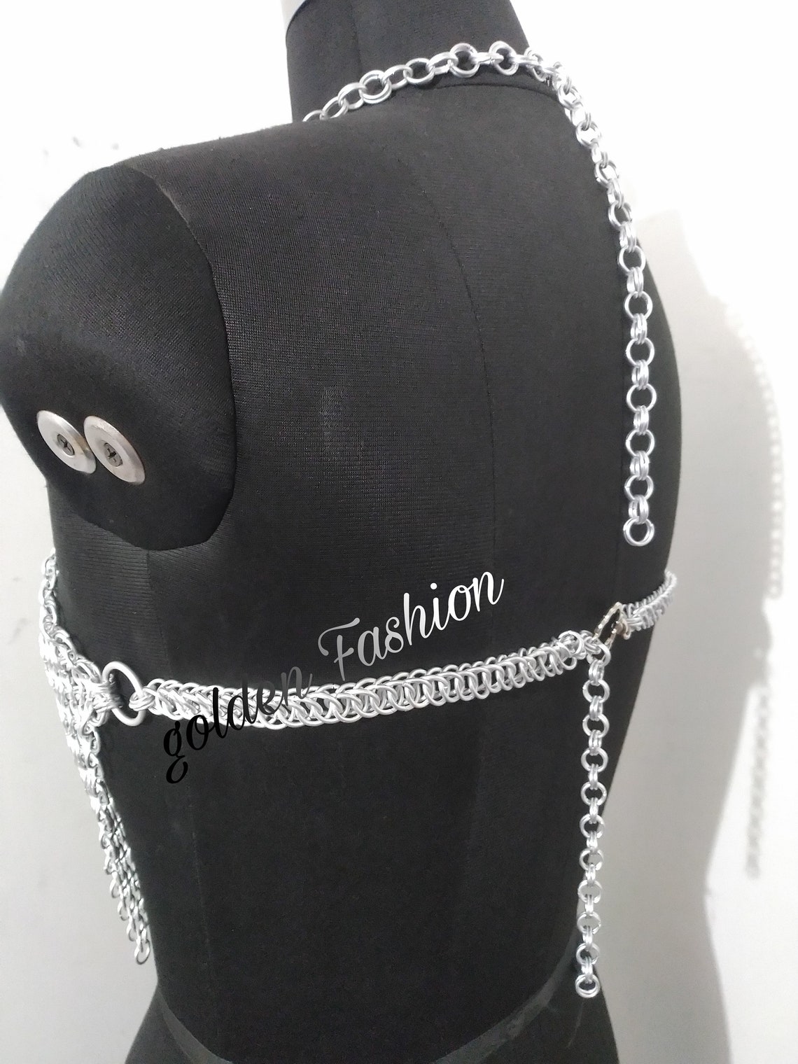 Top Bra Girls Women Aluminum Wire Jump Ring Chain Mail Fancy and ...