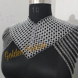 Chainmail Collar With Small Shoulder Chain Layers Metal Aluminium ...