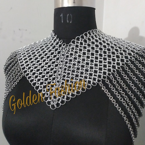 Chainmaille Collar Metal Aluminium Chainmail Jump Ring - Etsy