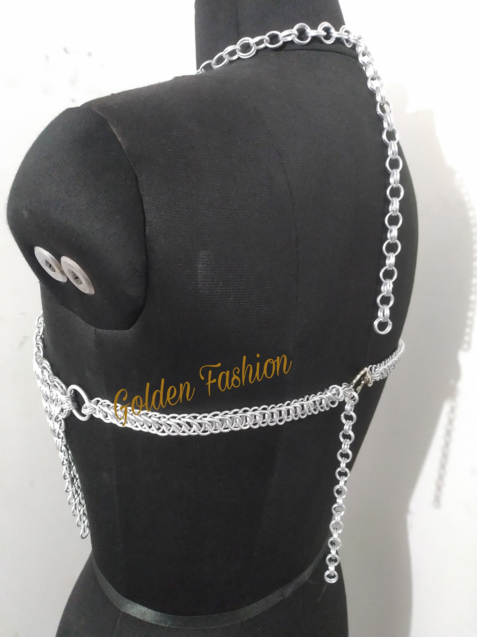 Top Bra Girls Women Aluminum Wire Jump Ring Chain Mail Fancy and ...