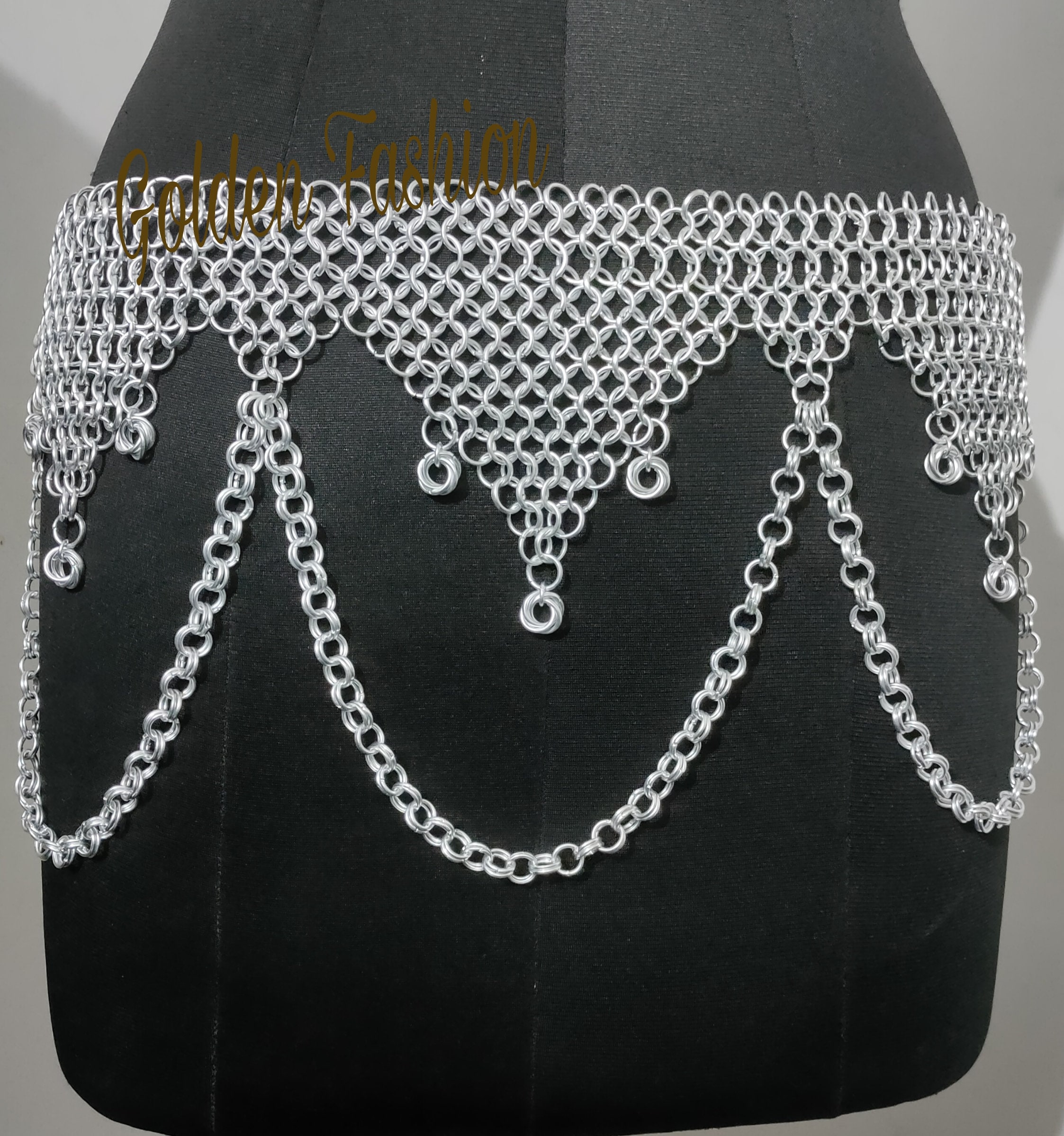 Medieval Chainmail Butted Antique Belly Dancer Belt SCA LARP Women ...