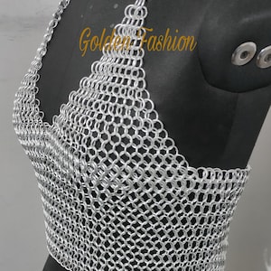 Bra Girls Women Aluminum Wire Jump Ring Chain Mail Fancy and Stylish ...